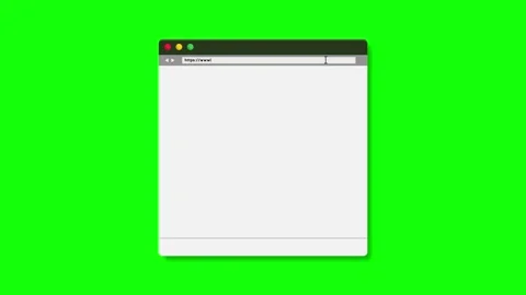 Animated web browser window icon on gree... | Stock Video | Pond5