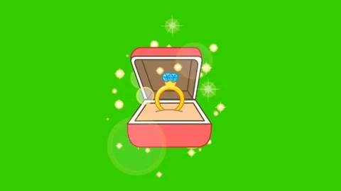 Animated Wedding Ring Box - Green Screen | Stock Video | Pond5