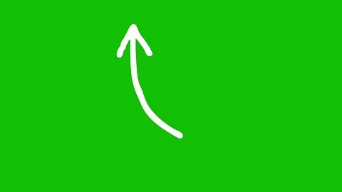 Animated White Arrow on Green Screen. Do... | Stock Video | Pond5