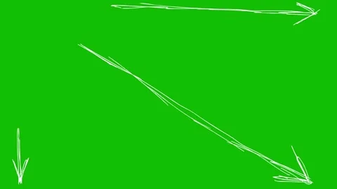 Animated White Arrow on Green Screen. Do... | Stock Video | Pond5