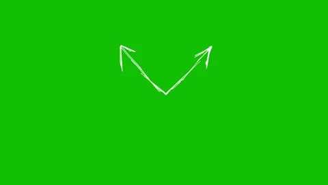 Animated White Arrow on Green Screen. Do... | Stock Video | Pond5