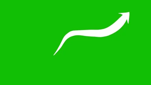 Animated White Arrow on Green Screen. Do... | Stock Video | Pond5