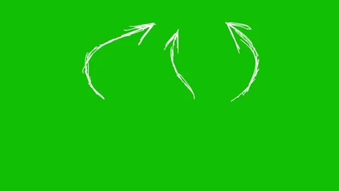 Animated White Arrow on Green Screen. Do... | Stock Video | Pond5