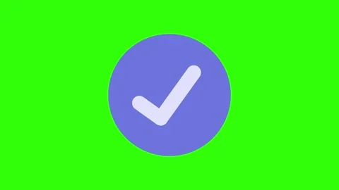 animated white check mark in blue circle... | Stock Video | Pond5