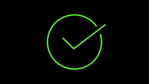 Animated white check mark icon in green ... | Stock Video | Pond5