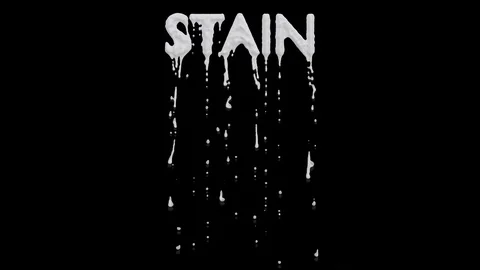 Animated white paint dripping text stain... | Stock Video | Pond5