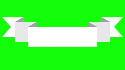 Animated White Ribbon Banner | Stock Video | Pond5