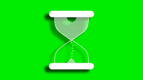 animated white shaped sand watch with sh... | Stock Video | Pond5