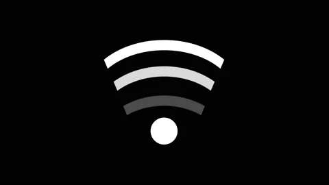 Animated WiFi icon against black backgro... | Stock Video | Pond5