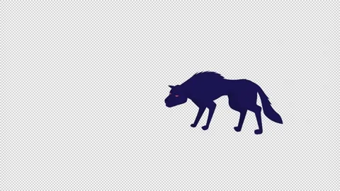 Animated wild wolf character | Stock Video | Pond5