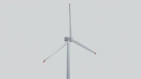 Animated windmill isolated on white back... | Stock Video | Pond5