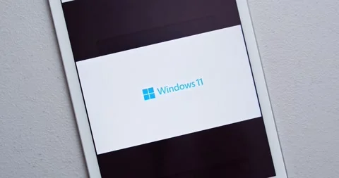 Animated Windows 11 and Microsoft logo r... | Stock Video | Pond5