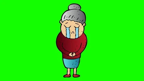 animated women cry character . green scr... | Stock Video | Pond5