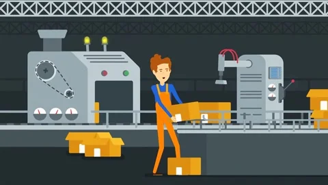 Animated Worker Stock Video Footage | Royalty Free Animated Worker ...