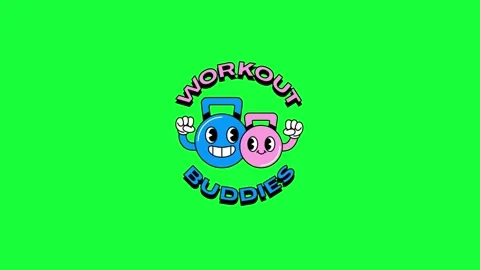 Animated Workout Buddies icon background... | Stock Video | Pond5