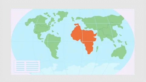 Animated world map element | Stock Video | Pond5