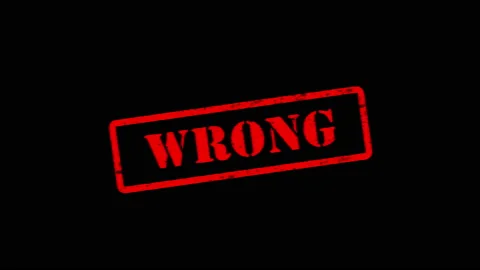 Animated Wrong Stamp on Black, White, Gr... | Stock Video | Pond5