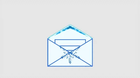 Animated y2k style opening letter icon | Stock Video | Pond5