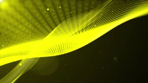 Animated Yellow color wavy pattern parti... | Stock Video | Pond5