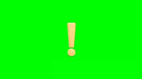 Animated Yellow Exclamation Mark on Gree... | Stock Video | Pond5
