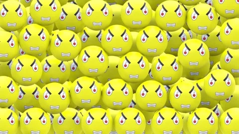 Animated Yellow Mad Angry Emote Emoji Em... | Stock Video | Pond5
