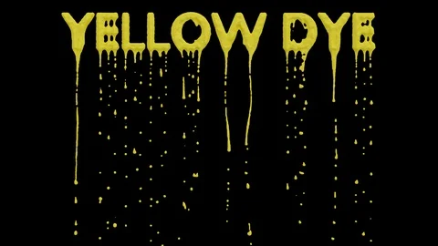 Animated yellow paint dripping text yell... | Stock Video | Pond5