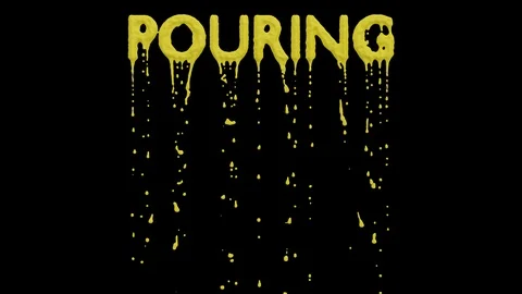 Animated yellow paint dripping text pour... | Stock Video | Pond5