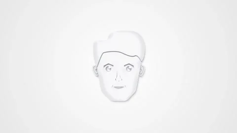 Animated young man's face icon 2d animat... | Stock Video | Pond5