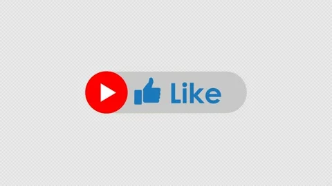 Animated Youtube icon and like button - ... | Stock Video | Pond5
