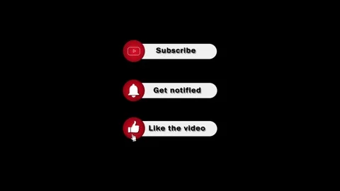 Animated YouTube Subscribe Button and Li... | Stock Video | Pond5