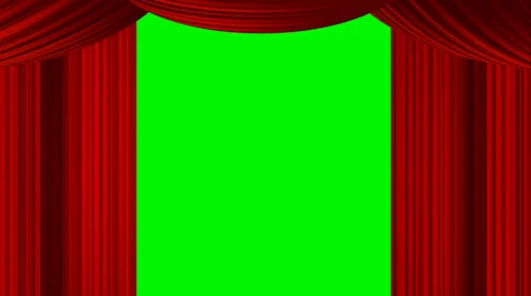Animated zooming red curtain on green sc... | Stock Video | Pond5