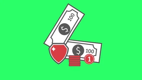 Animation 100 dollar bill on green scree... | Stock Video | Pond5