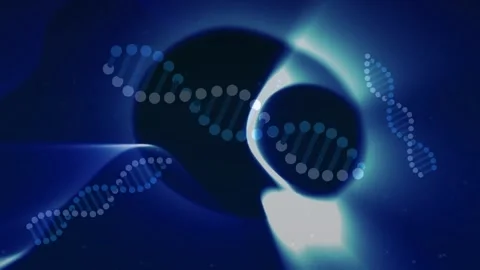Animation of 3 dna structures spinning o... | Stock Video | Pond5