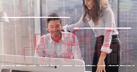 Animation of 3d city model spinning over... | Stock Video | Pond5