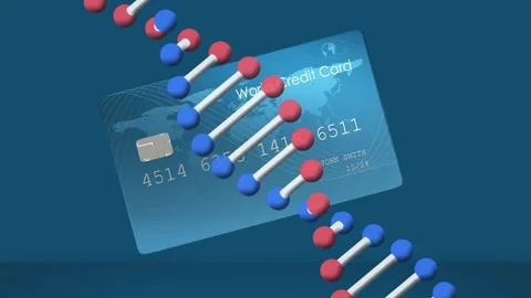 Animation of 3d dna strand rotating over... | Stock Video | Pond5