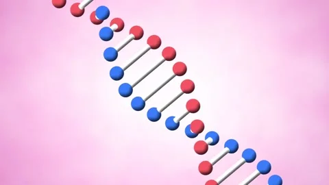 Animation of 3d dna strand rotating over... | Stock Video | Pond5