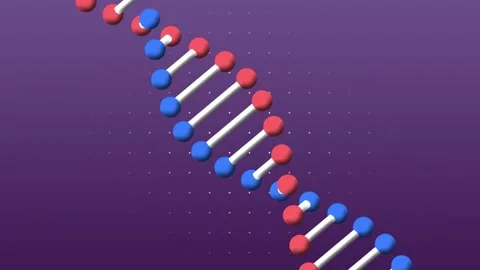 Animation of 3d dna strand rotating over... | Stock Video | Pond5