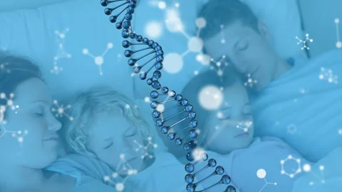 Animation of 3d dna strand spinning and ... | Stock Video | Pond5