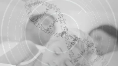 Animation of 3d dna strand spinning and ... | Stock Video | Pond5