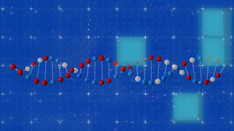 Animation of 3d dna strand spinning and ... | Stock Video | Pond5