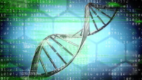 Animation of 3d dna strand spinning and ... | Stock Video | Pond5