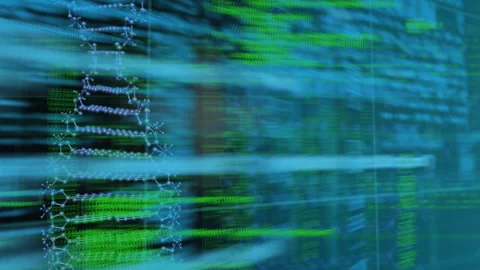 Animation of 3d dna strand spinning and ... | Stock Video | Pond5