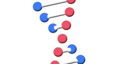 Animation of 3d dna strand spinning over... | Stock Video | Pond5