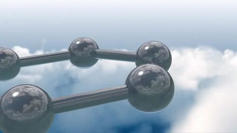 Animation of 3d micro of molecule on blu... | Stock Video | Pond5
