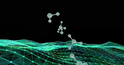 Animation of 3d micro of molecules and g... | Stock Video | Pond5