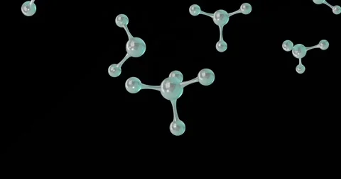 Animation of 3d micro of molecules on bl... | Stock Video | Pond5