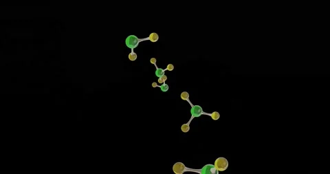 Animation of 3d micro of molecules on bl... | Stock Video | Pond5