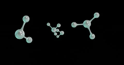 Animation of 3d micro of molecules on bl... | Stock Video | Pond5