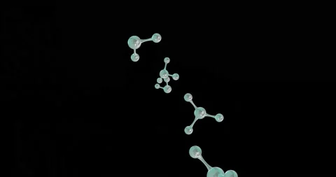 Animation of 3d micro of molecules on bl... | Stock Video | Pond5