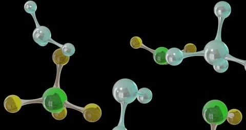 Animation of 3d micro of molecules on bl... | Stock Video | Pond5